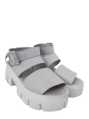 GLORIA COELHO Buckle-strap Platform Sandals - Grey