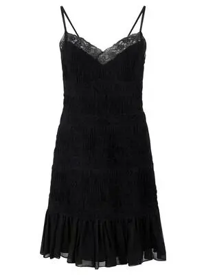 Valentino Garavani Lace-trim Ruffled Dress - Black