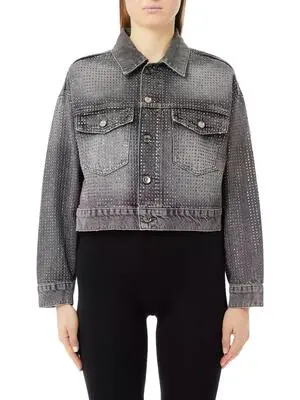 Liu Jo Studded Denim Jacket - Grey