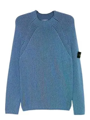 Stone Island Logo-patch Jumper - Blue