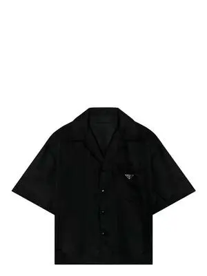 Prada Triangle-logo Shirt - Black
