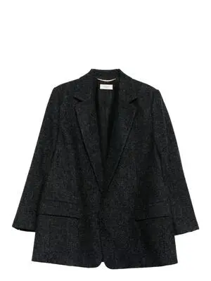 Agnona Mélange-effect Blazer - Black