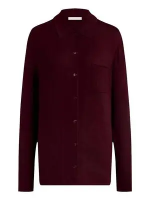 12 STOREEZ Buttoned Knitted Shirt - Red