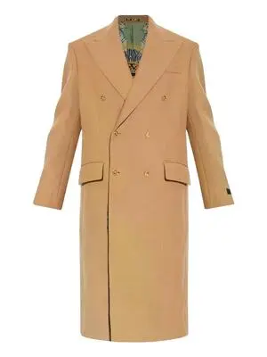 Versace Double-breasted Coat - Neutrals