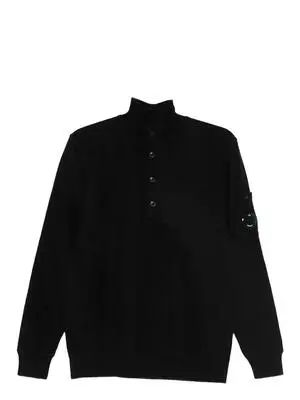 C.P. COMPANY Logo-patch Polo Shirt - Black