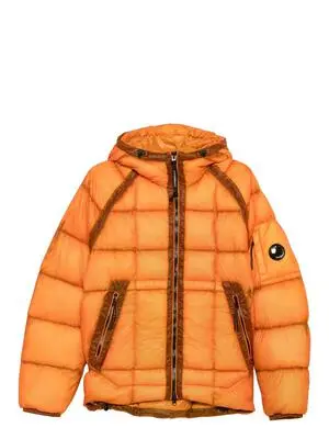 C.P. COMPANY Quilted Hooded Jacket - Orange