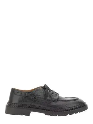 ALEXANDER HOTTO Hand-stitched Leather Lace-up Shoes - Black