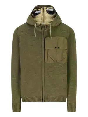 C.P. COMPANY Zip-up Patch-pocket Hoodie - Green