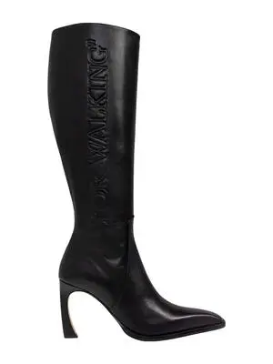 Off-White Heeled Boots - Black