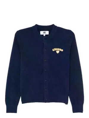 CHOCOOLATE Logo-embroidered Cardigan - Blue