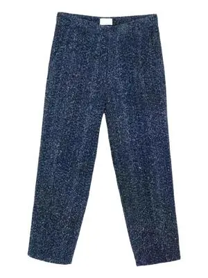 CRAIG GREEN Straight-Leg Bouclé Trousers Blue