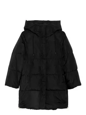 Max Mara Hooded Quilted Coat - Black