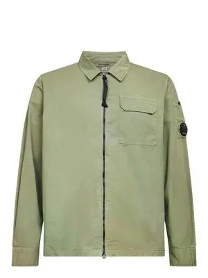 C.P. COMPANY Patch-pocket Zip Shirt Jacket - Green