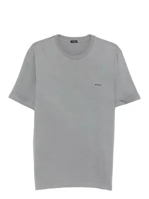 Kiton Logo-embroidered T-shirt - Grey