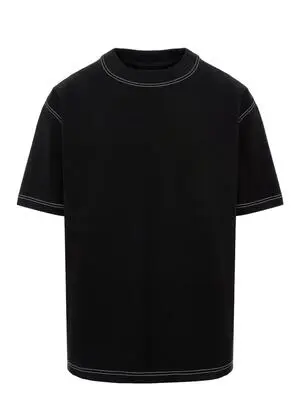 HAMZA Khan Contrast-stitching T-shirt - Black