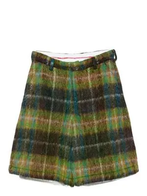 CHARLES JEFFREY Plaid Tailored Shorts - Green