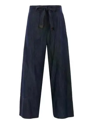 Max Mara Tie-waist Cotton Jeans - Blue