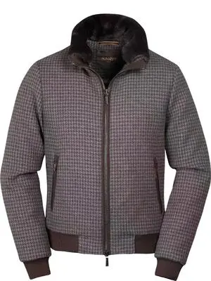 MOORER Bellati-PP Zip-Up Jacket Grey