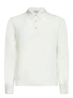 D4.0 Buttoned Polo Shirt - White