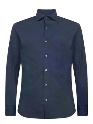 D4.0 Buttoned Long-sleeve Shirt - Blue