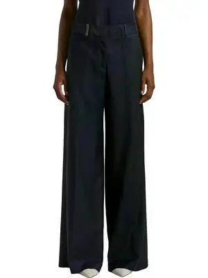 Peserico Tailored Palazzo Trousers - Blue