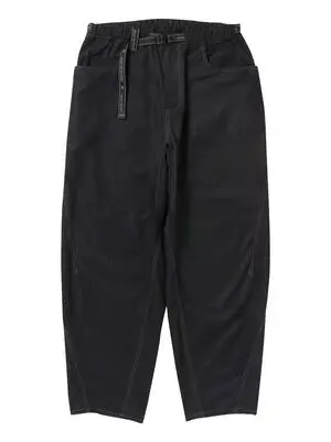 AND WANDER Stitching-detail Trousers - Black