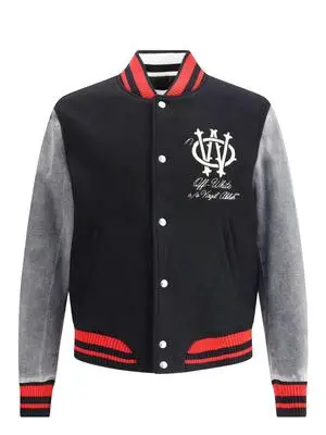 Off-White Varsity Buttoned Jacket - Black