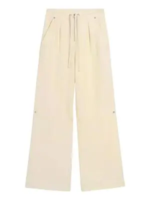 Ami Wool Zipped Trousers - Neutrals