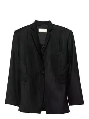LITKOVSKA Pinstriped Blazer With Twist Detail - Black
