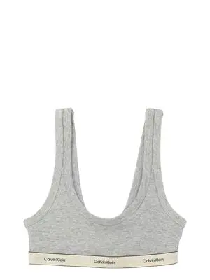 Calvin Klein Logo-band Bra - Grey