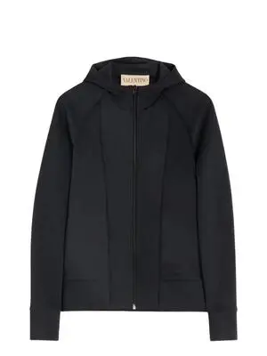 Valentino Garavani Vlogo Signature-embossed Hoodie - Black