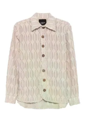 LABRUM Freetown Monogram-pattern Shirt - Pink