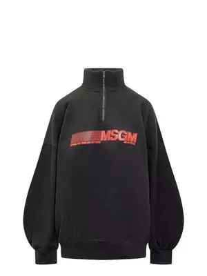 MSGM Balloon-sleeve Sweatshirt - Black