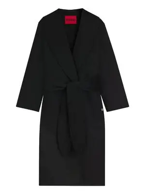 Hugo Tie-waist Coat - Black