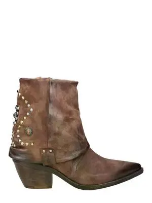 A.S.98 Studded Leather Boots - Brown