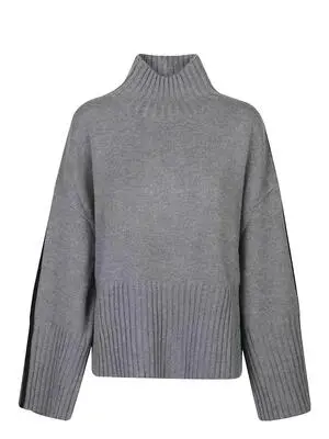 Pinko Side-stripe Sweater - Grey