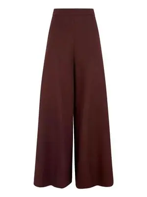 Roberto Cavalli Wool Palazzo Pants - Red