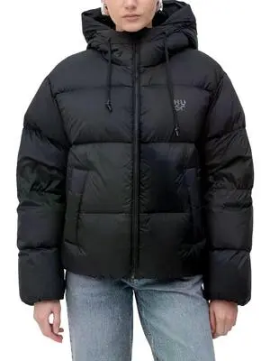 Hugo Padded Hooded Jacket - Black