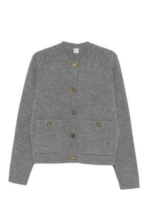 TOTEME Buttoned Patch-pocket Cardigan - Grey