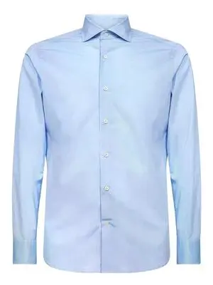 D4.0 Buttoned Long-sleeve Shirt - Blue