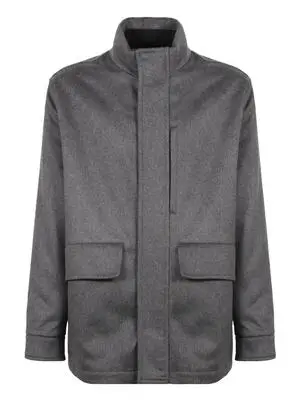 SLOWEAR Buttoned Flap Pocket Coat - Grey