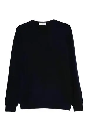 DELLA CIANA Wool-cashmere Crew Neck Sweater - Blue