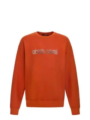 Roberto Cavalli Logo-lettering Sweatshirt - Orange