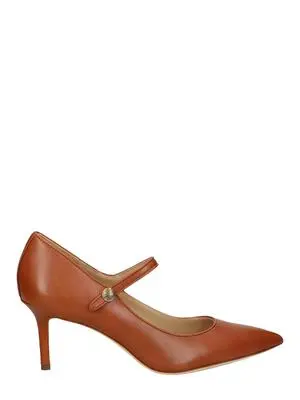 Ralph Lauren 70mm Lanette Mary Jane Pumps - Brown
