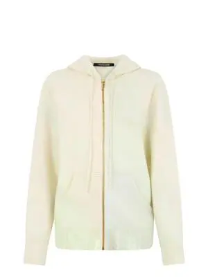 Roberto Cavalli Zip-up Hooded Sweatshirt - Neutrals