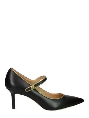 RALPH LAUREN 70mm Lanette Button-Strap Pumps