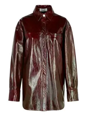 Sportmax Nappa Leather Borel Shirt - Red