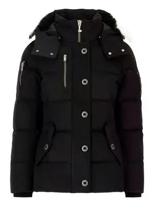 Moose Knuckles Zip Puffer Jacket - Black