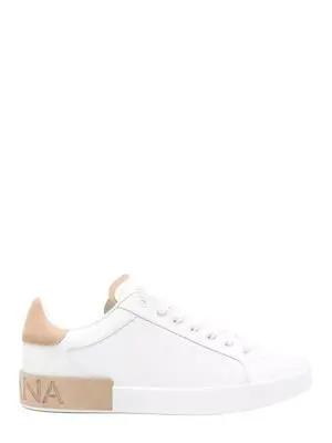 Dolce & Gabbana Portofino Panelled Sneakers - White