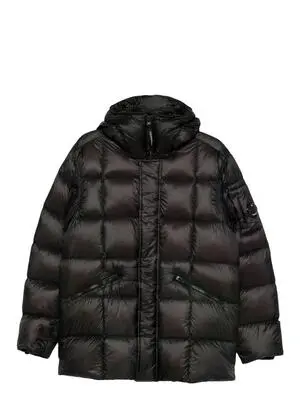 C.P. COMPANY Hooded Quilted Jacket - Black
